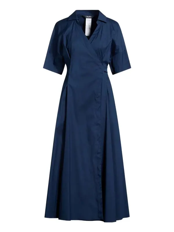 Max Mara Bodycon Wrap Dress - Blue