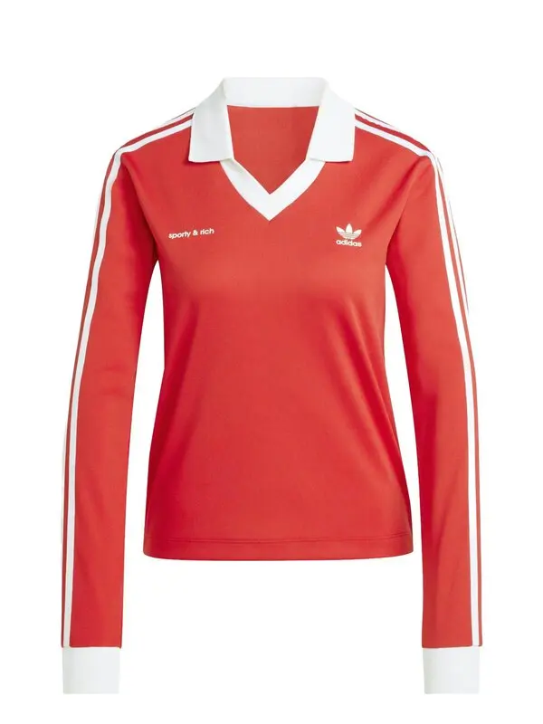 ADIDAS ORIGINALS Retro Colorblock Long Sleeve Polo - No