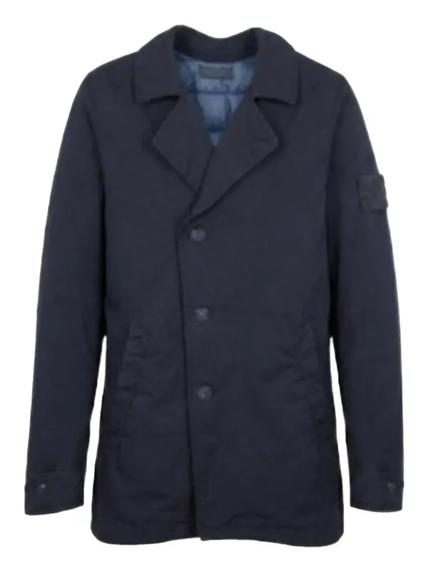 Stone Island Long-sleeve Button-front Jacket - Blue