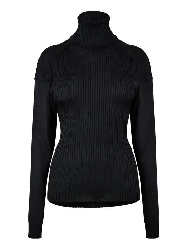 Bottega Veneta Simple Knitted Sweater - Black