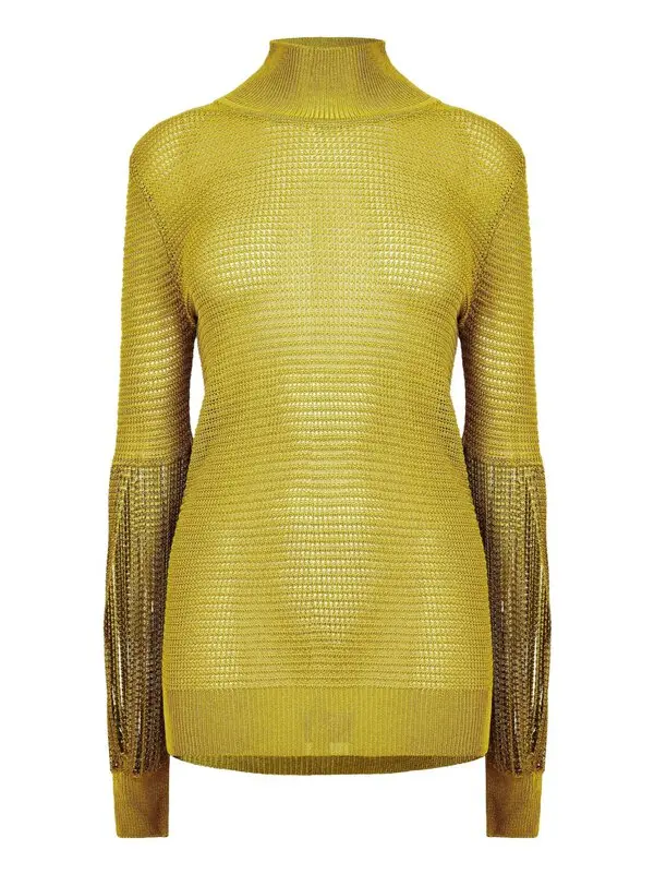 Bottega Veneta Simple Knitted Sweater - Yellow
