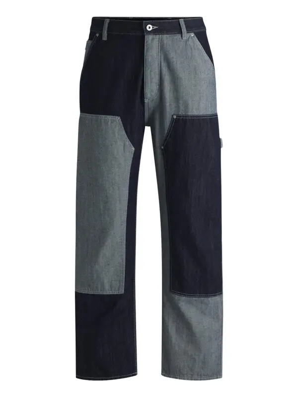 Hugo Boss Patchwork Tailored Trousers - Black