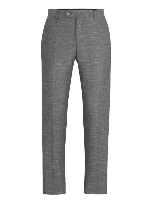 Hugo Boss Tailored Textured Trousers - Silver