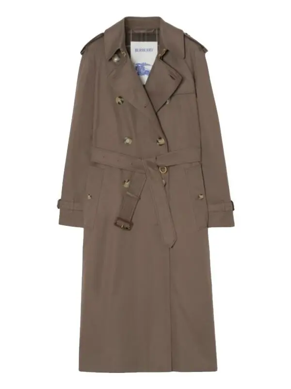 Burberry Waterloo Tropical Gabardine Trench Coat - Tan