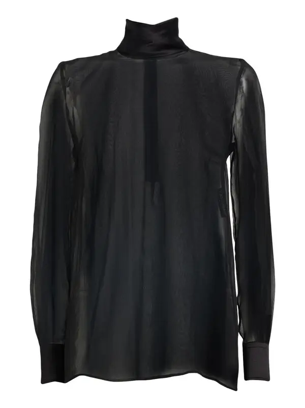 Dolce & Gabbana Long-sleeved Turtleneck Top - Black