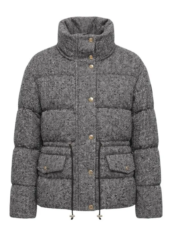 Moncler Diaphanes Hooded Short Down Jacket - Dark Gray