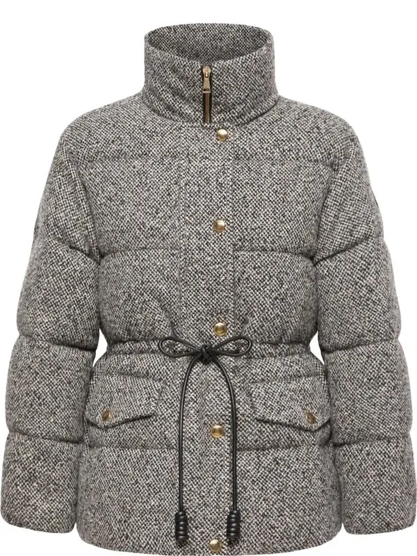 Moncler Diaphanes Hooded Short Down Jacket - Dark Gray