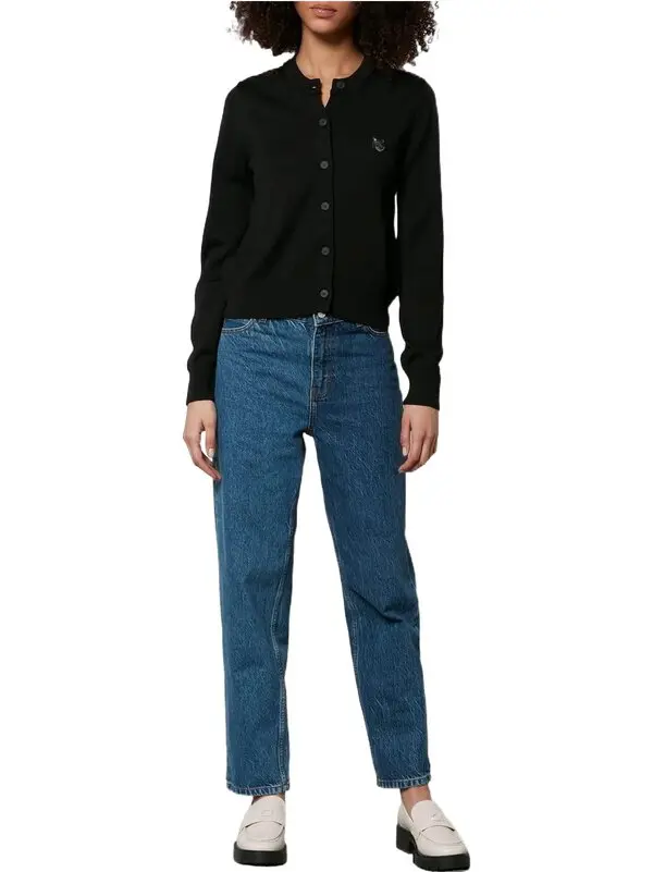 Maison Kitsuné Roundneck Knit Cardigan - Black