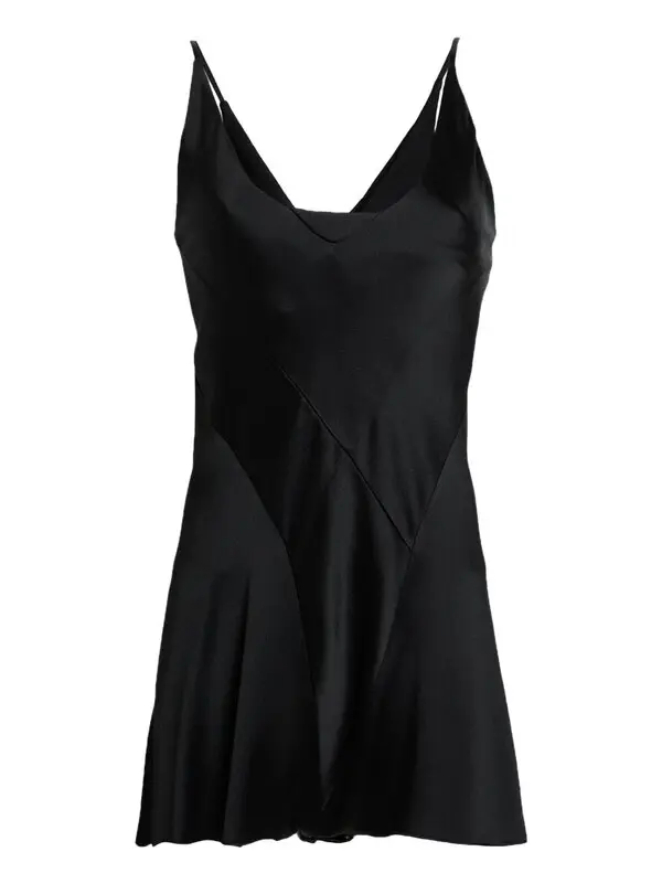MAISON MARGIELA Sleeveless V-neck Satin Bodysuit - Black