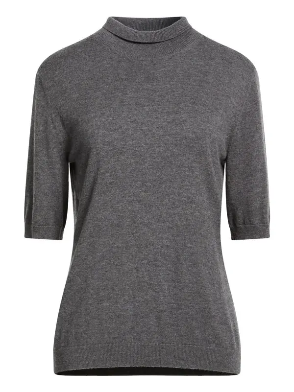 Max Mara Short-sleeved Knit Top - Grey