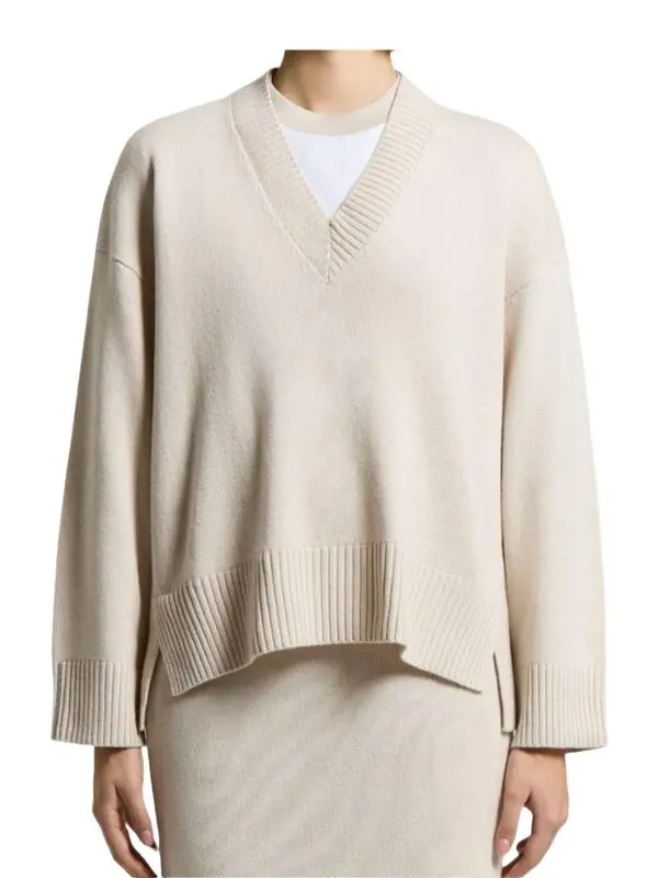Peserico Ribbed-knit V-neck Sweater - No