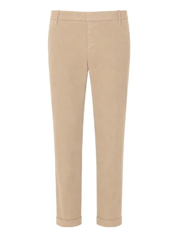 DONDUP Straight-leg Trousers With Cuffed Hem - Nude