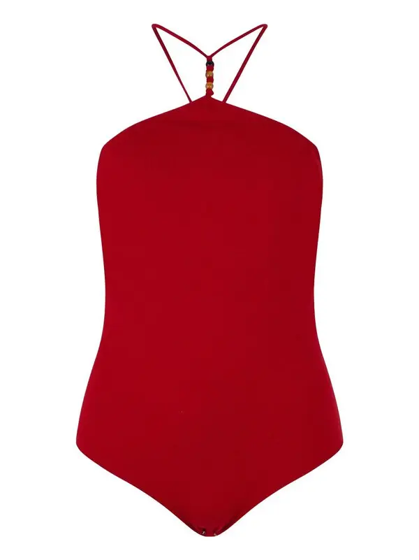 Bottega Veneta Contoured Stretch Bodysuit - Red