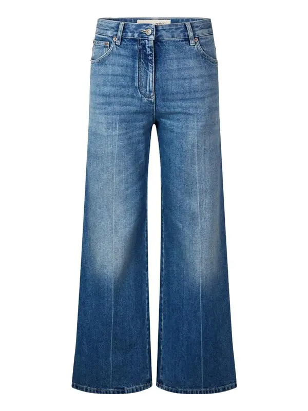 Valentino Garavani High-waisted Wide-leg Jeans - Blue