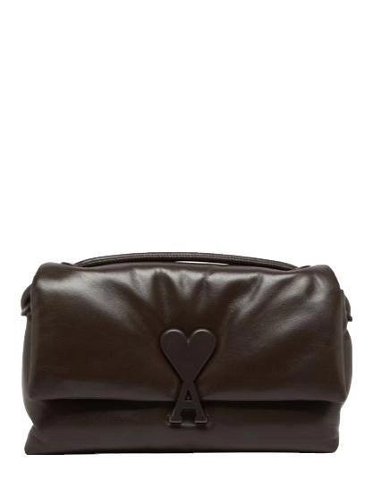 AMI Paris Voulez-vous Shoulder Bag - Brown