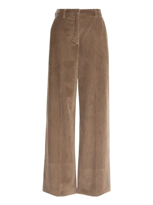 Max Mara Wide Leg Corduroy Trousers - Light Brown