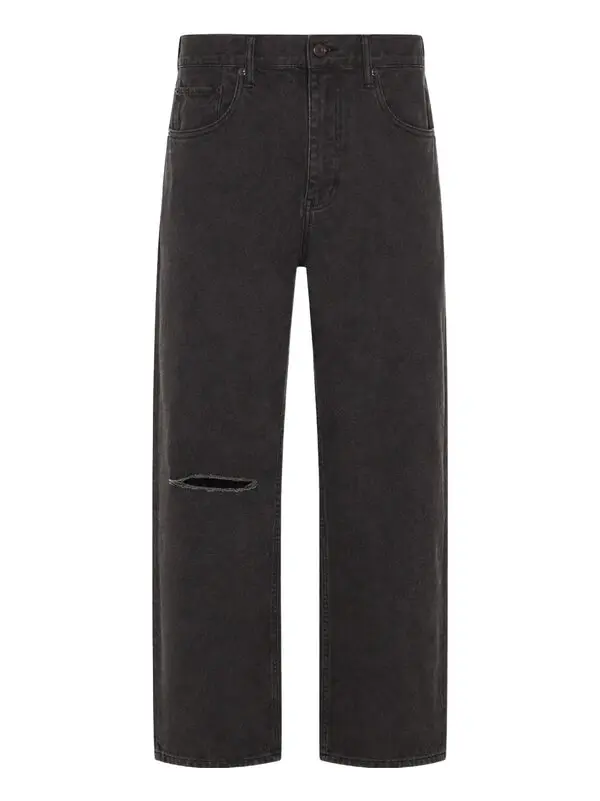 PURPLE BRAND Belt-loop Jeans With Knee Slit - Chocolate