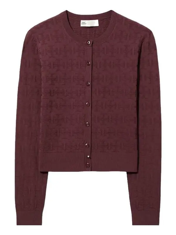 Tory Burch T Monogram Jacquard Cardigan - No