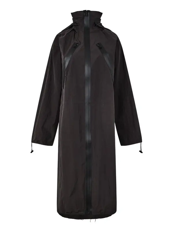 Bottega Veneta Hooded Trench Coat - Black
