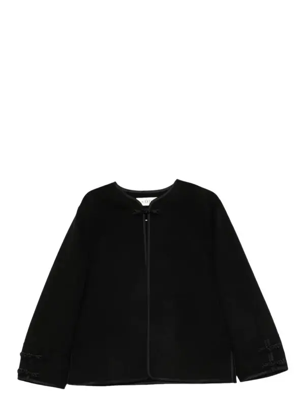 RÓHE Long-sleeved Jacket With Decorative Knots - Black