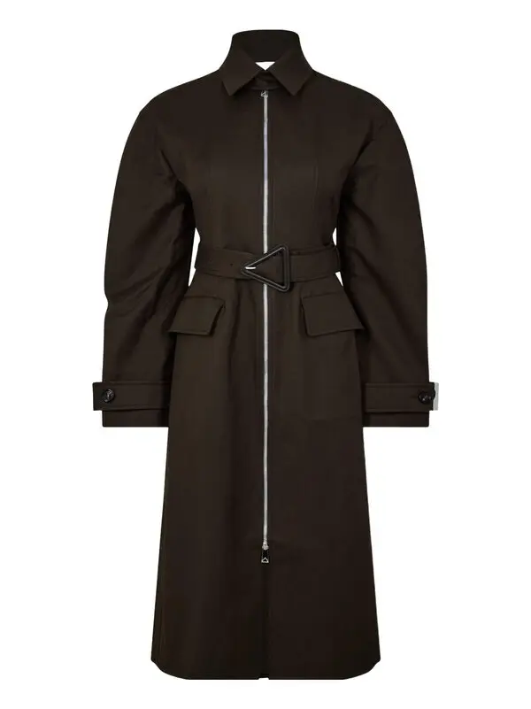 Bottega Veneta Structured Minimalist Overcoat - Black