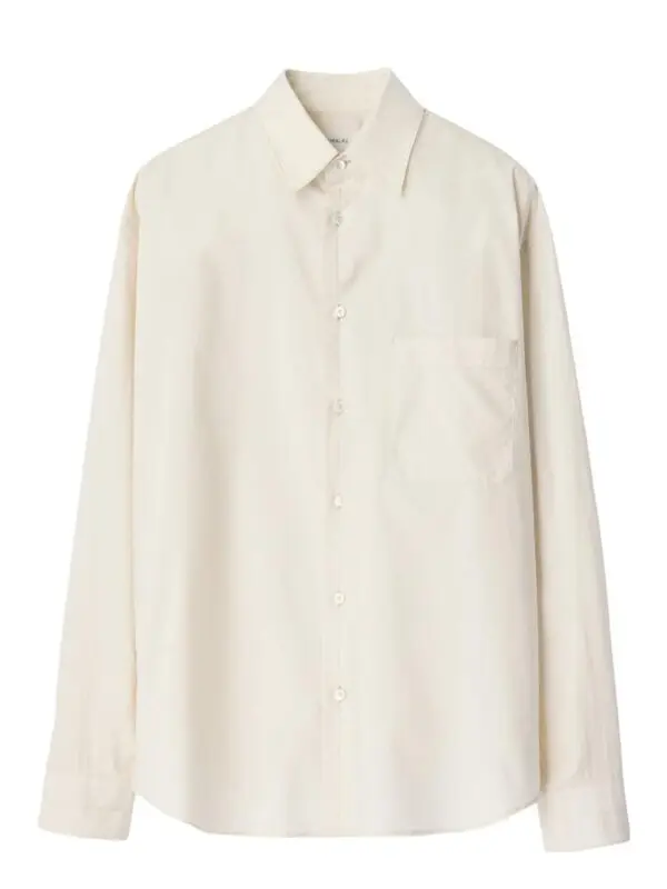 LEMAIRE Washed Chest-pocket Shirt - Light Frost