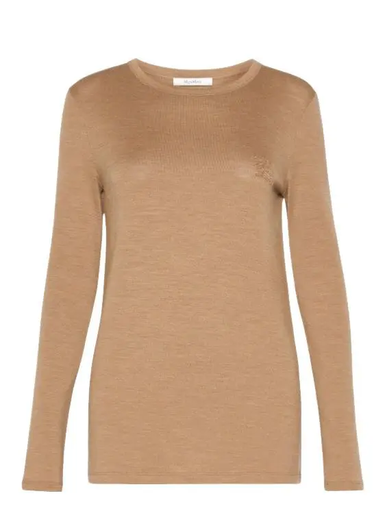 Max Mara Light Wool Jersey T-shirt - Camel