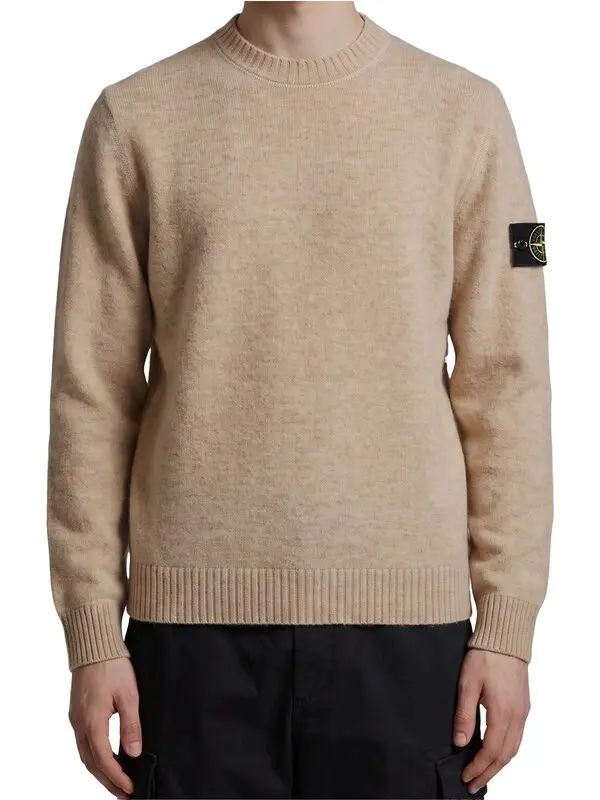 Stone Island Long-sleeve Crew Neck Sweater - Beige