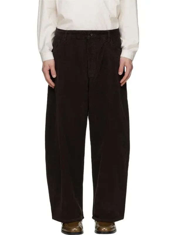 Studio Nicholson Pleated Wide-leg Trousers - Brown