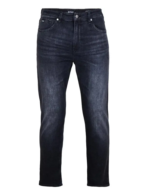 Hugo Boss Straight Leg Dark Wash Jeans - Black