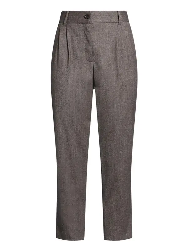 Dolce & Gabbana Slim-fit Two-tone Wool Leggings - Grey