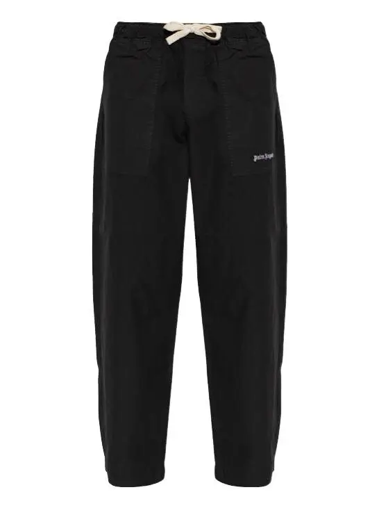 Palm Angels Drawstring Casual Pants - Black