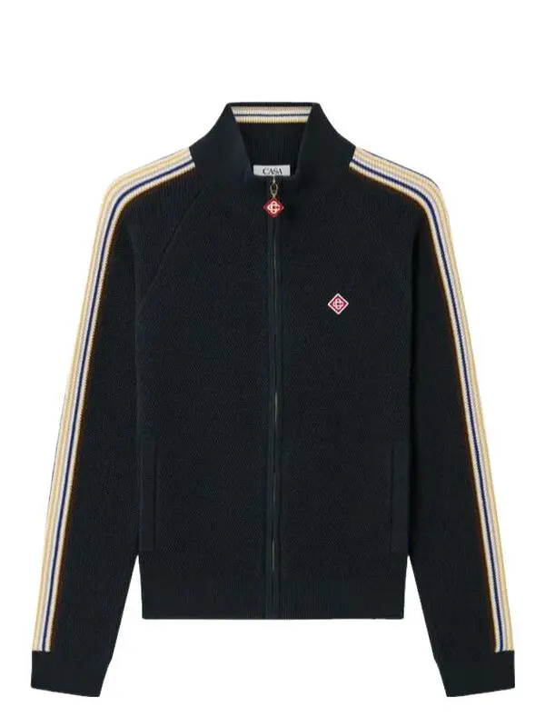 Casablanca Knit Track Jacket - Navy
