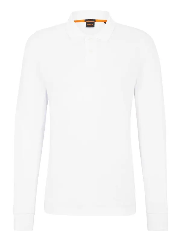 Hugo Boss Longsleeve Polo Shirt - White