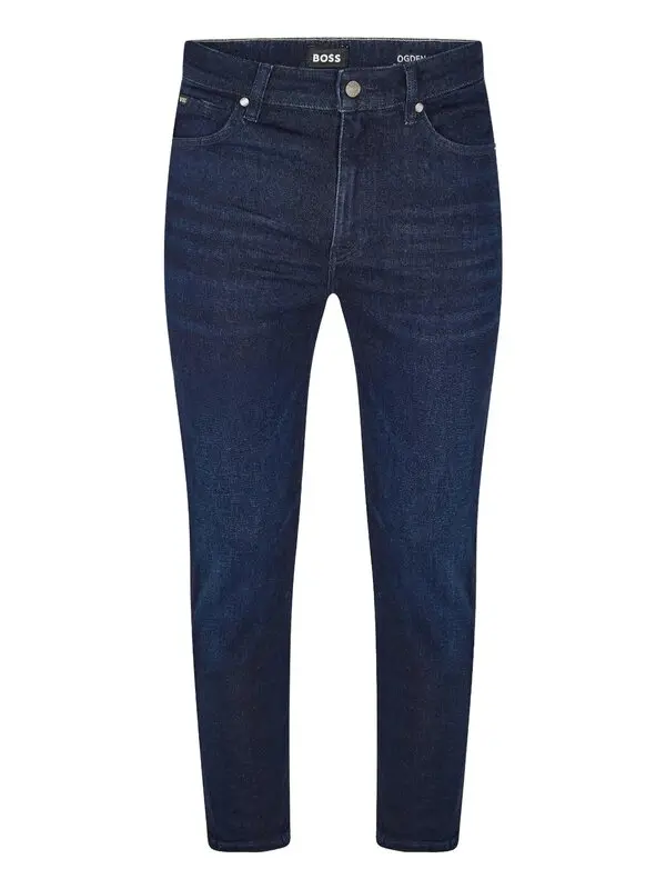 Hugo Boss Dark Wash Straight Leg Jeans - Blue