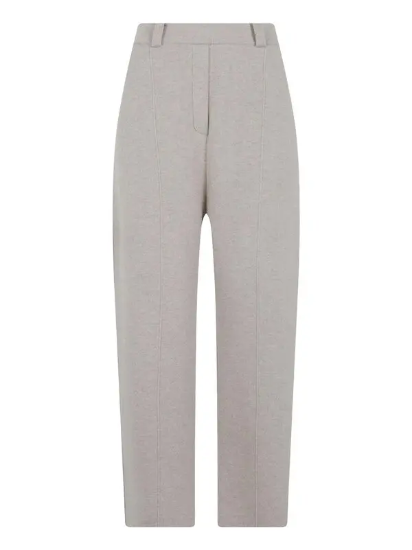 LISA YANG Trousers With Belt Loops And Pleat Details - Beige