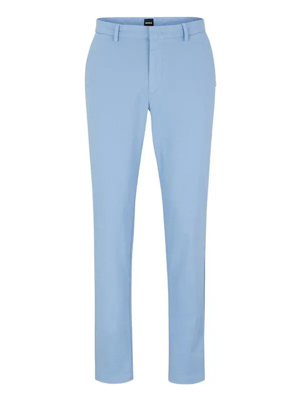 Hugo Boss Lightblue Twill Chino Trousers - Blue