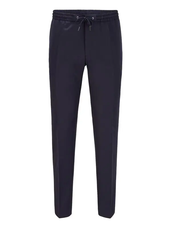 Hugo Boss Tailored Drawstring Trousers - Blue