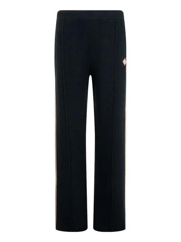Casablanca Sidestripe Knit Straightleg Trousers - Navy Blue