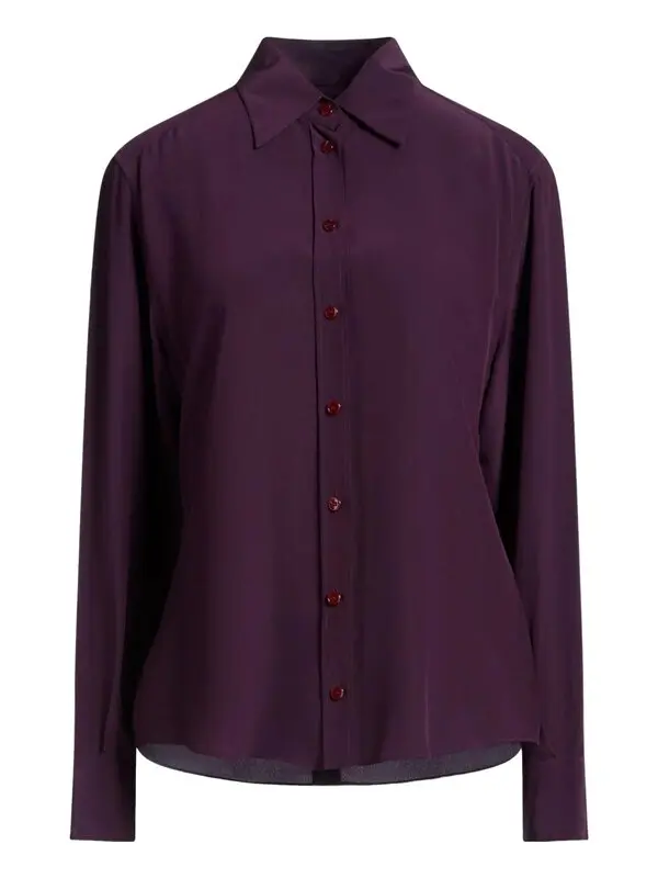 Dolce & Gabbana Solid-color Chiffon Shirt - Black