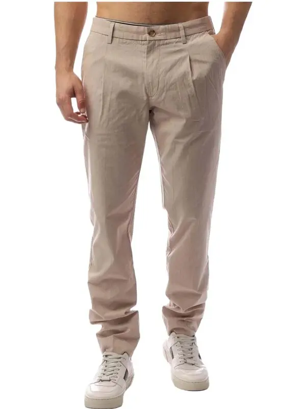 Hugo Boss Lightbeige Singlepleat Chino Trousers - Nude