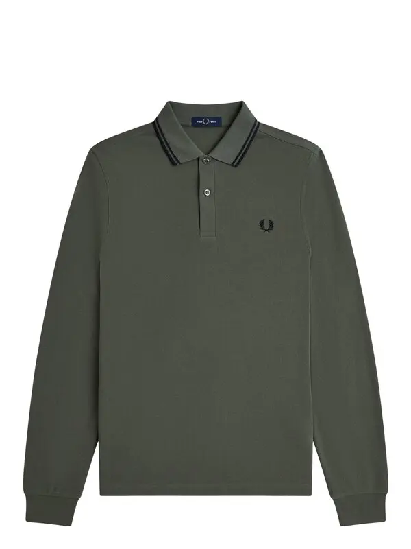 Fred Perry Long Sleeve Twin Tipped Polo Shirt - No
