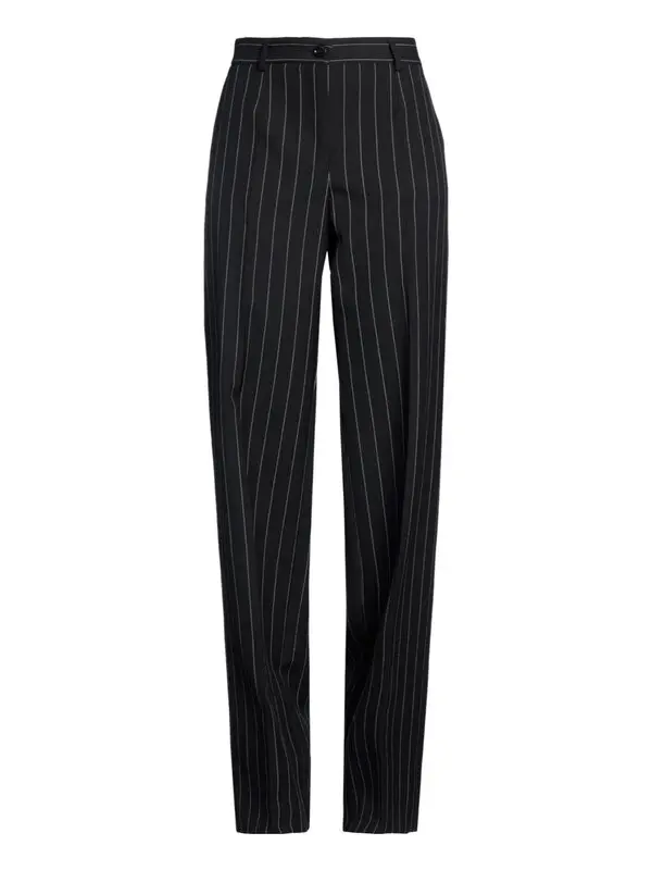 Dolce & Gabbana Straight-leg Striped Dress Pants - Black
