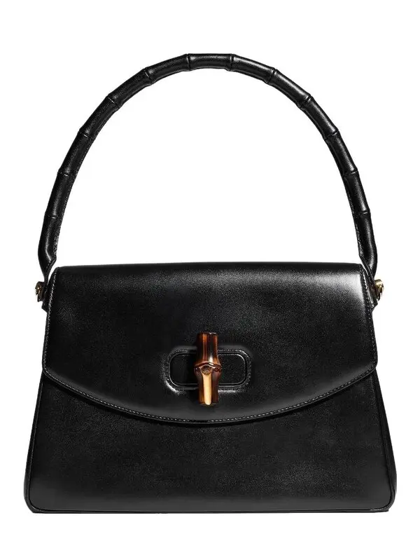 Gucci Bamboo Vendetta Medium Top Handle Bag - Black