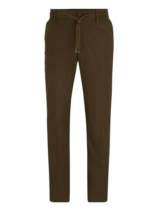 Hugo Boss Drawstring Tapered Trousers - Green