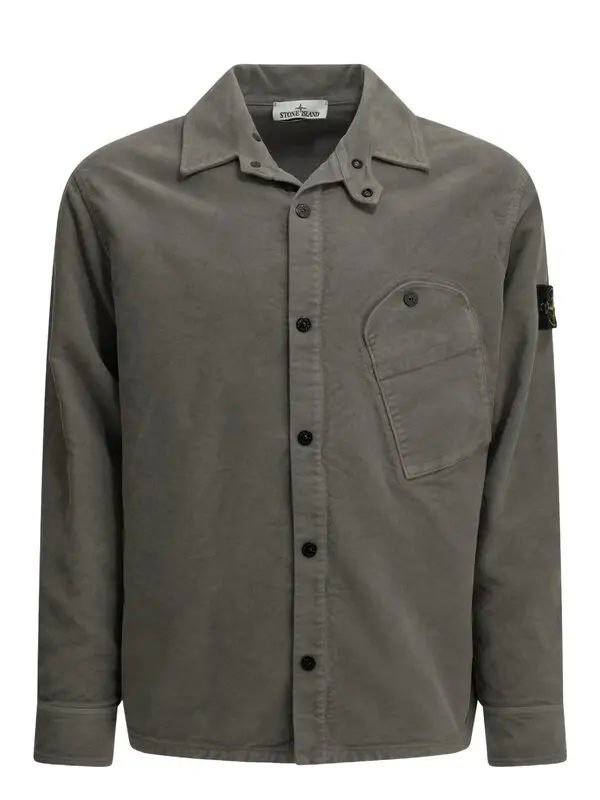 Stone Island Moleskin' Casual Shirt - Grey