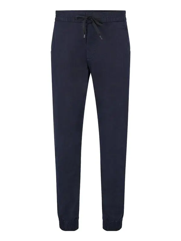 Hugo Boss Navy Drawstring Jogger Pants - Blue