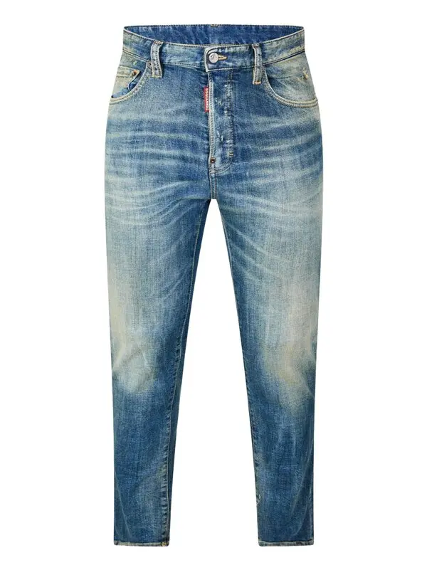 Dsquared2 Vintage Ripplewash Cropped Jeans - Blue