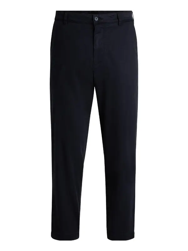Hugo Boss Straight Leg Tailored Trousers - Blue