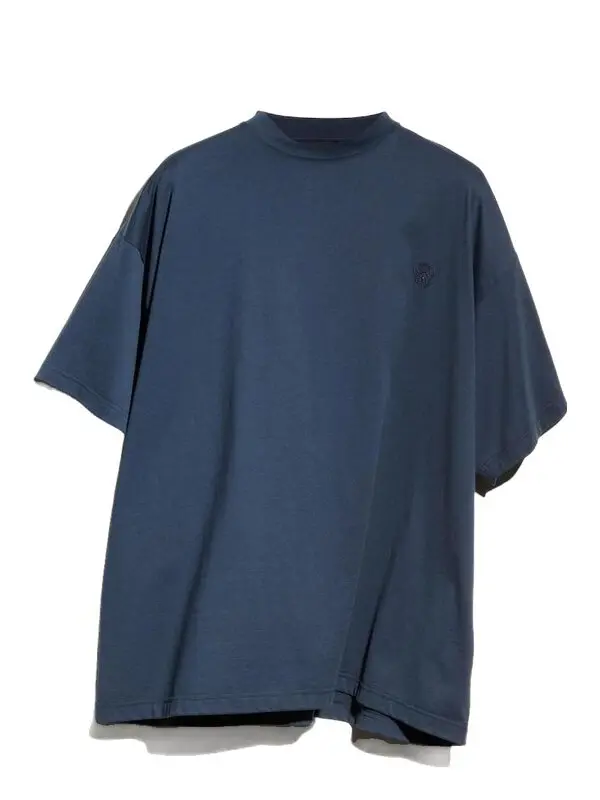 Gucci Crest Embroidered T-shirt - Dark Blue